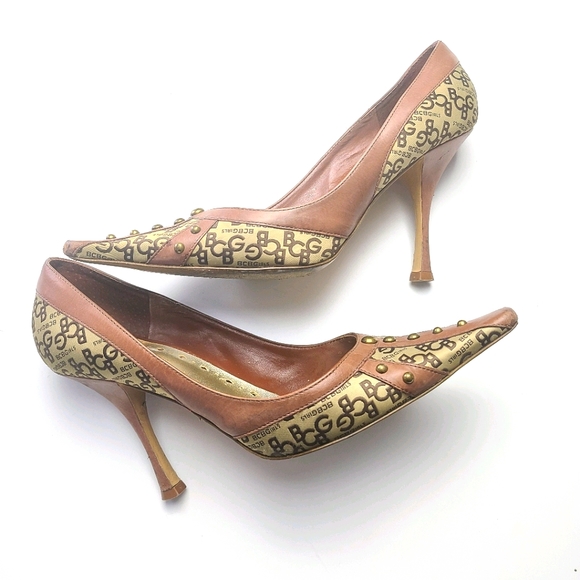BCBGirls | Shoes | Bcbgirls Logo Leather Pumps | Poshmark